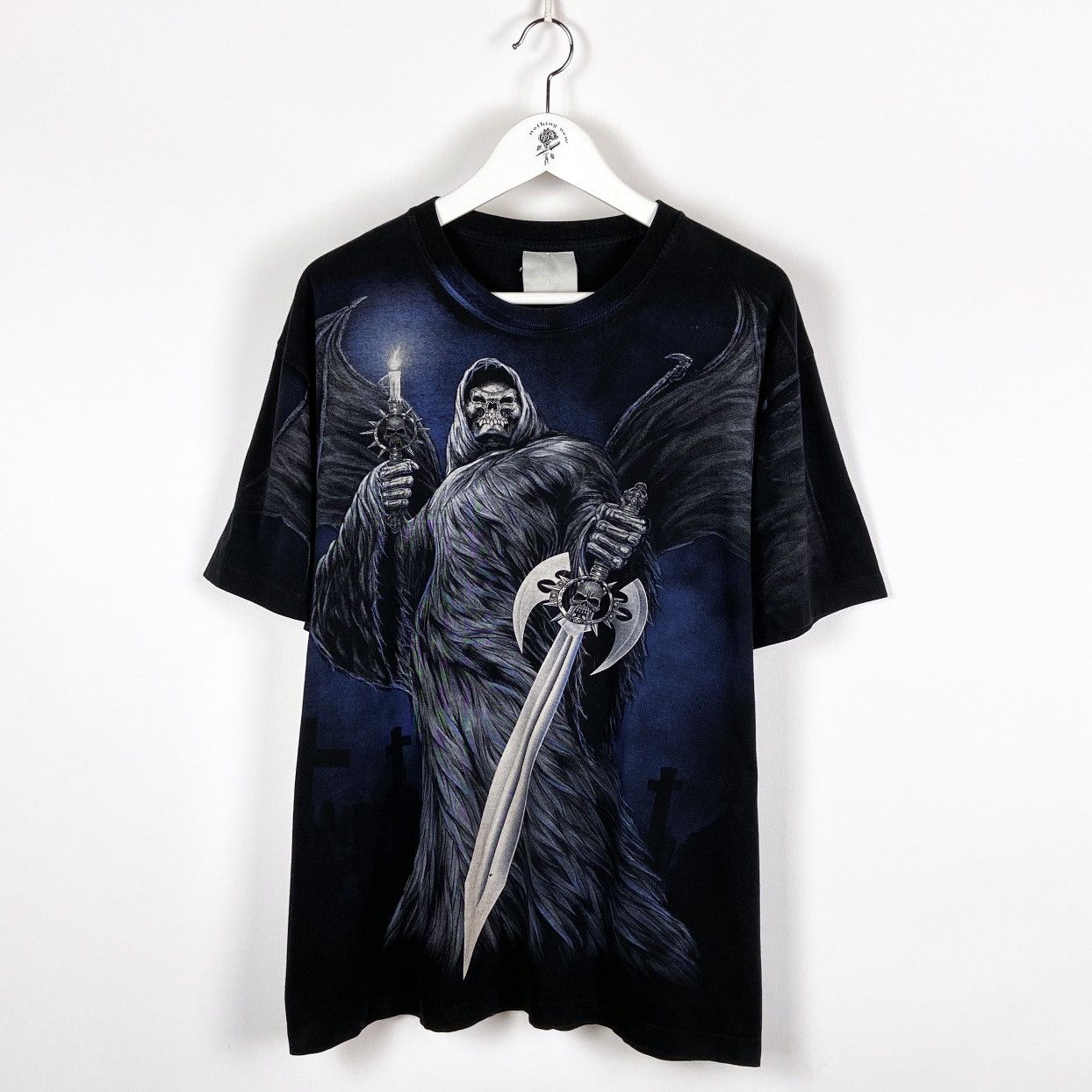 Single × Skulls × Vintage Vintage 90s Single Priest of Death Skull ...