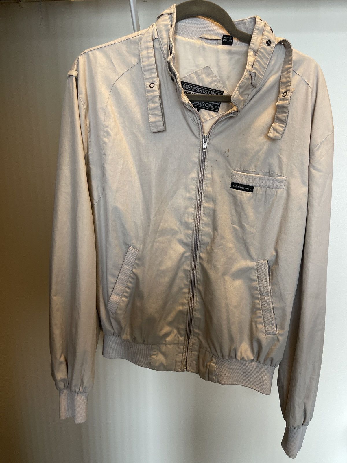 Members Only Members Only Vintage Tan Jacket Zip Up | Grailed
