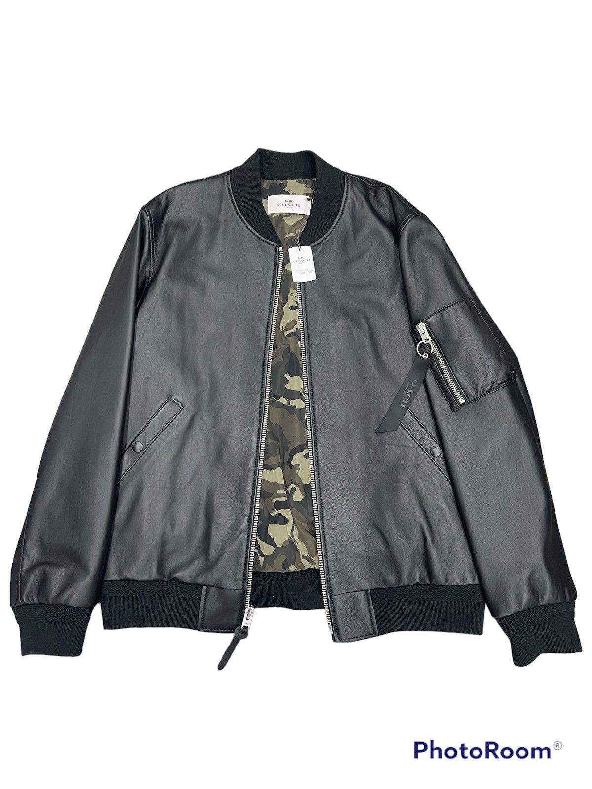 Coach Leather Coach MA 1 jacket | Grailed