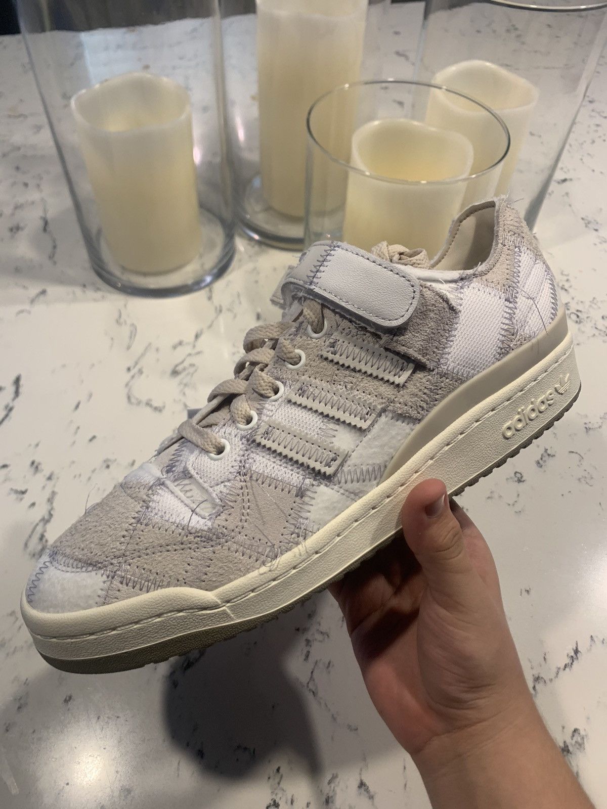 Adidas Adidas forum low atoms patchwork | Grailed