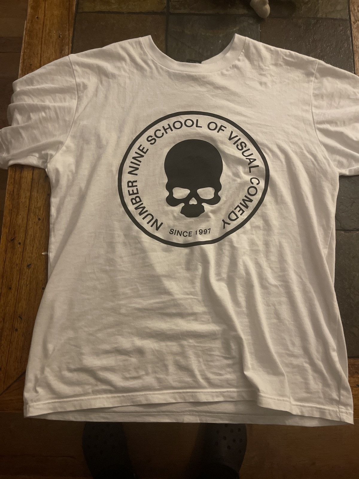 Number (N)ine Number nine school of visual comedy white tee | Grailed