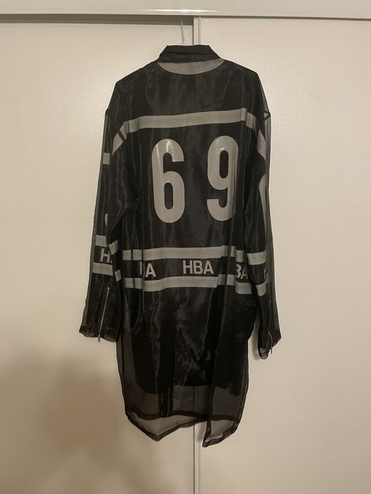 Hood By Air HBA Hood By Air "69" mesh trench coat | Grailed