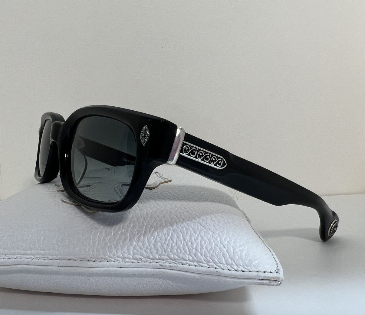 Chrome Hearts NEW WEIRDO BLACK SHINY SUNGLASSES BY CHROME HEARTS! | Grailed
