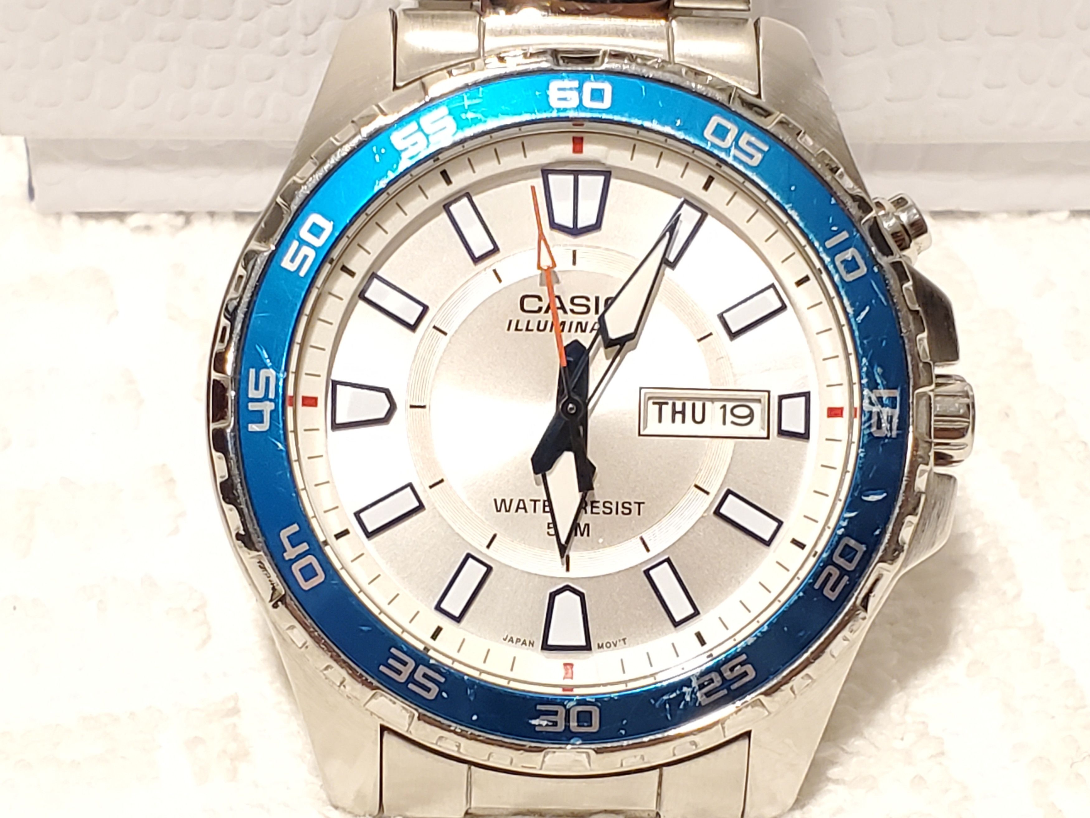 Casio Vintage Casio Day Date Men's Stainless Steel Quartz Watch | Grailed