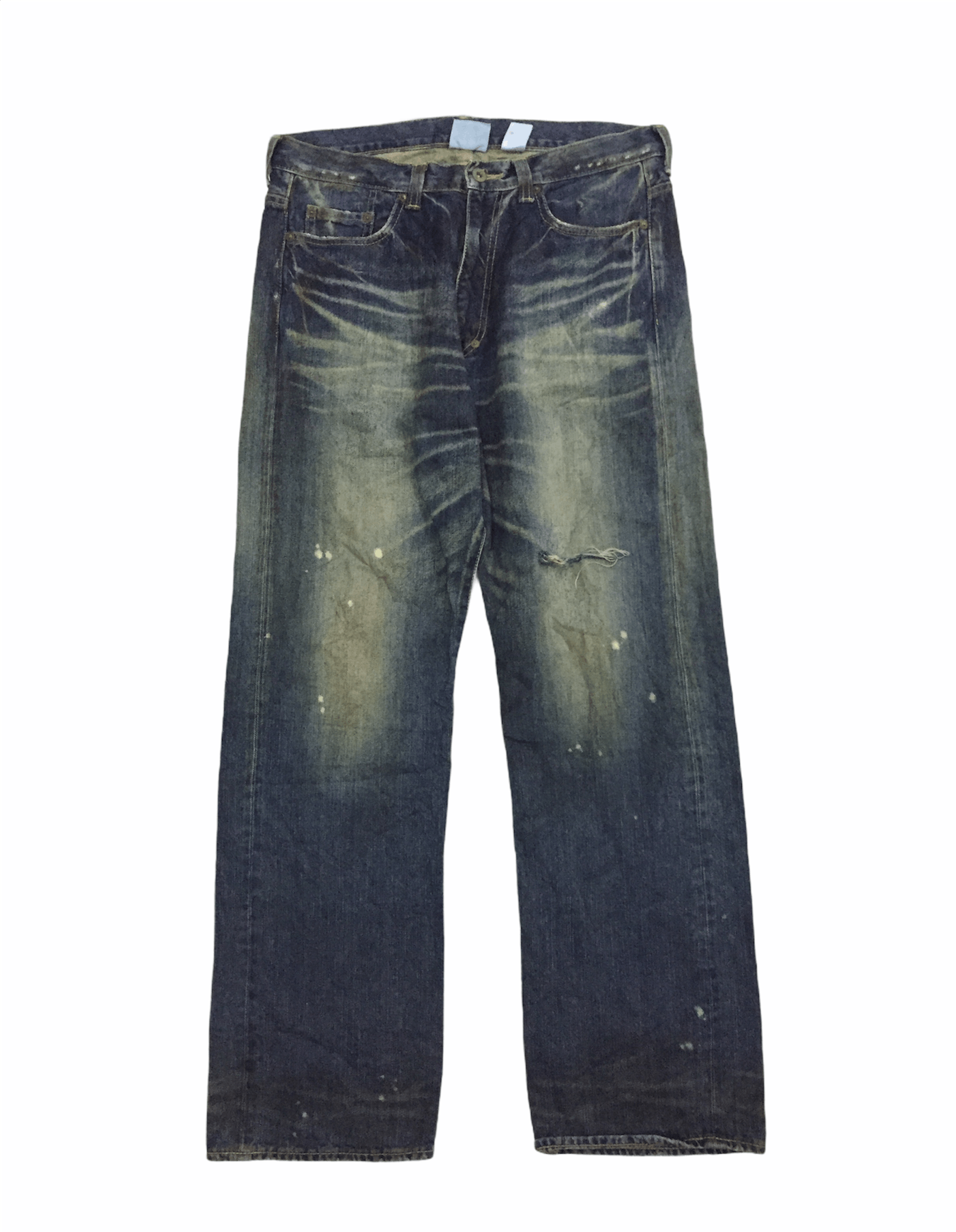 MasterPiece 90's Masterpiece Mad Hectic distressed wash denim | Grailed