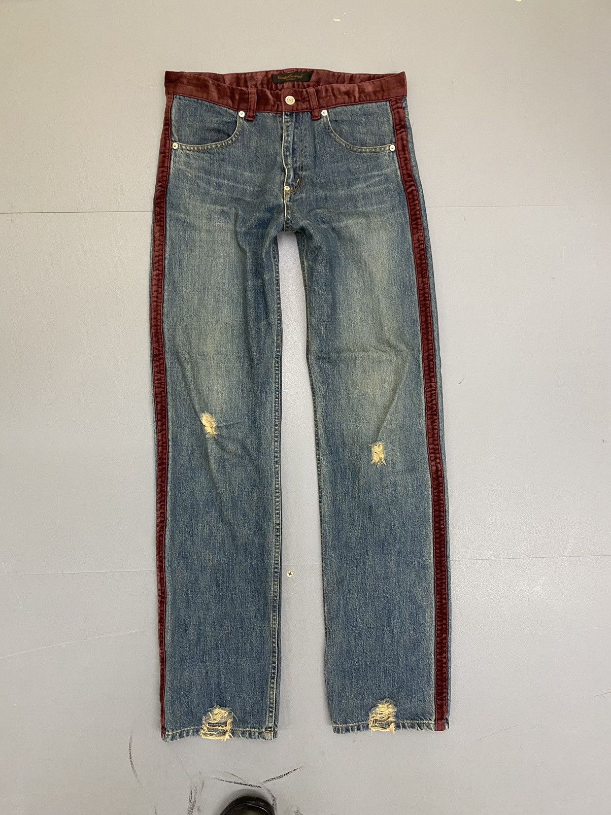 Undercover Undercover AW02 velvet side strip denim | Grailed