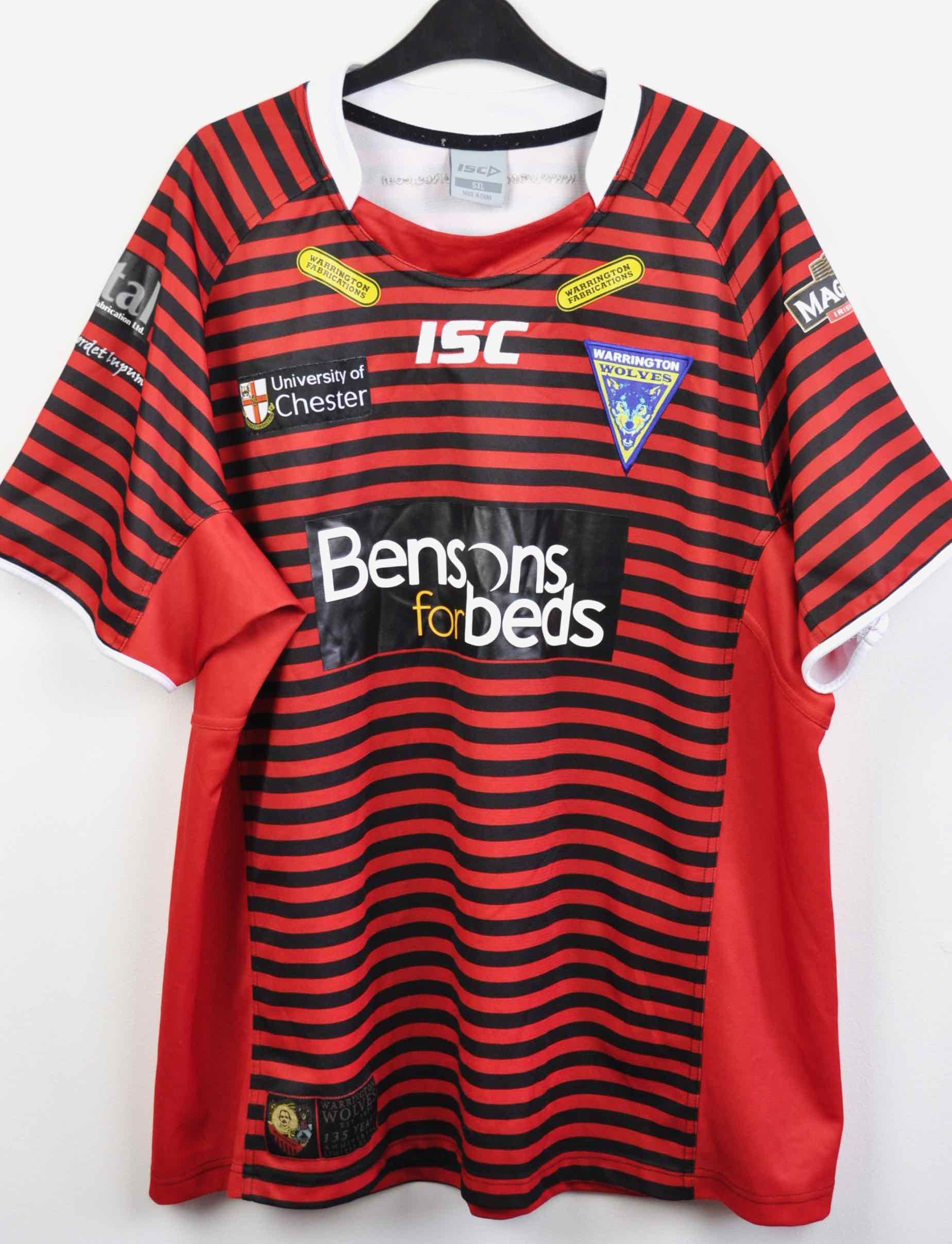 Very Rare Warrington Wolves 5XL Rugby League 135 Anni Shirt Jersey ...