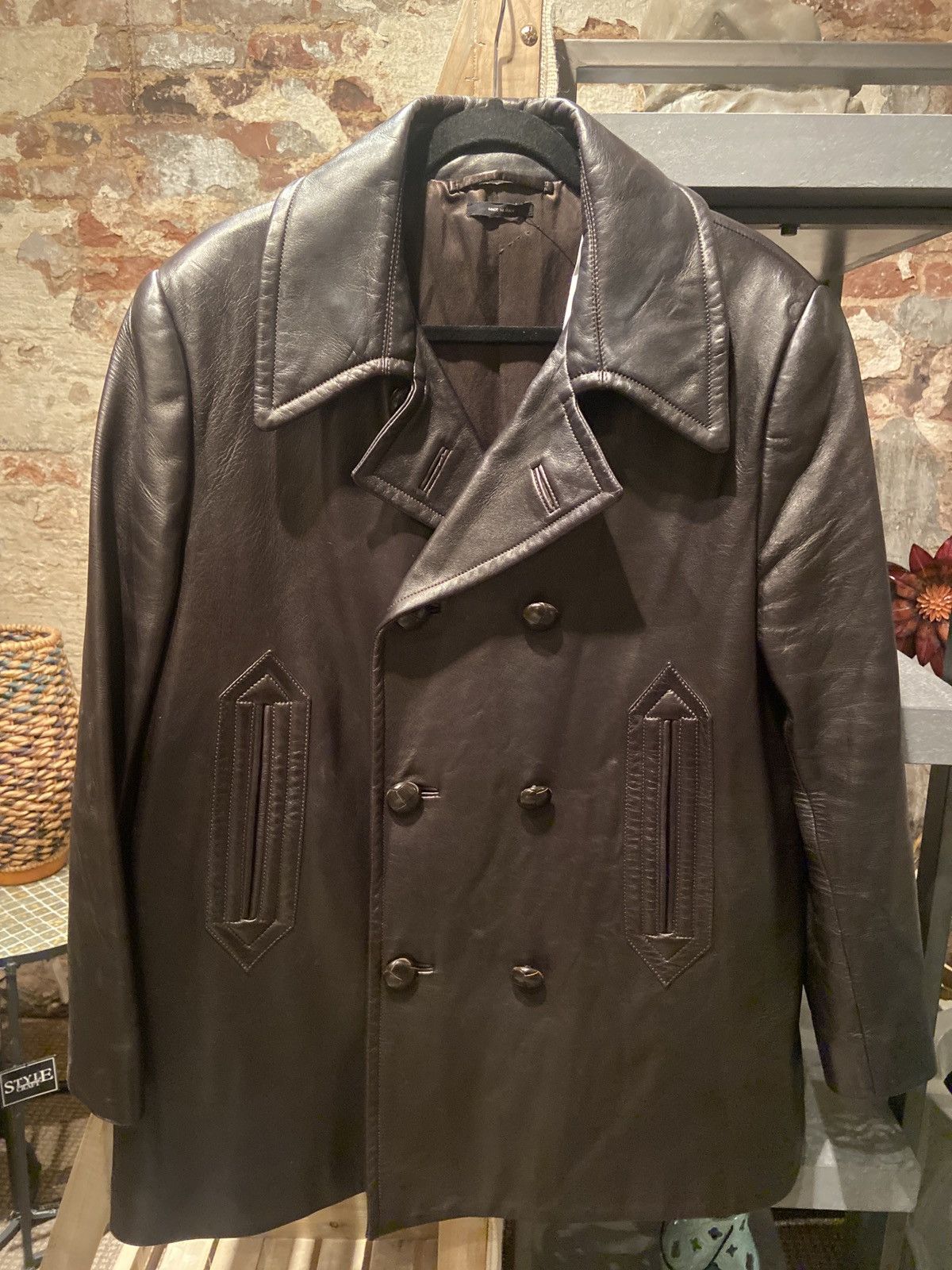 Tom Ford Tom Ford 54 button up leather jacket | Grailed
