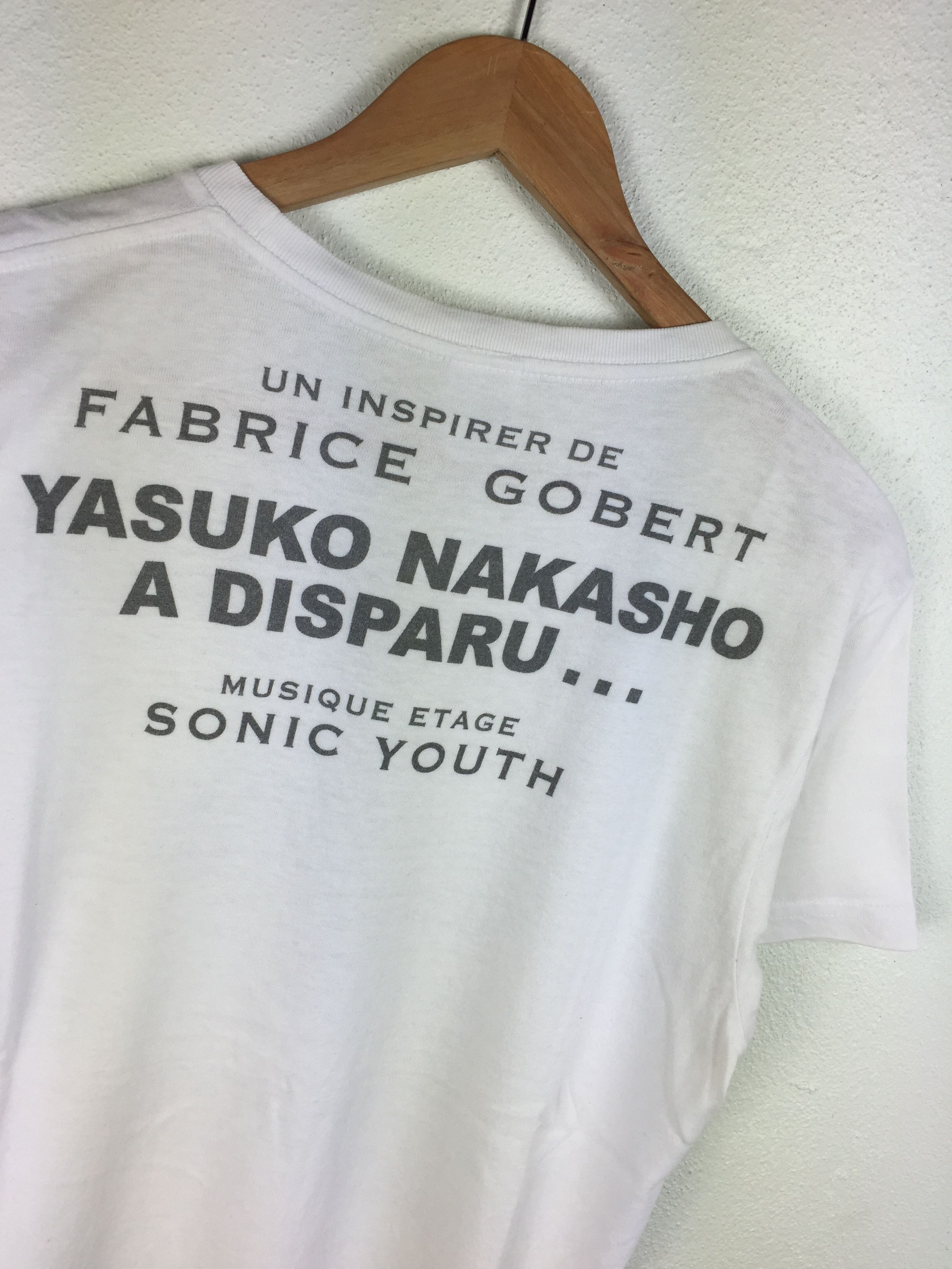 Vintage Sonic Youth Fabrice Gobert Yasuko Nakasho A Disparu Tshirt | Grailed
