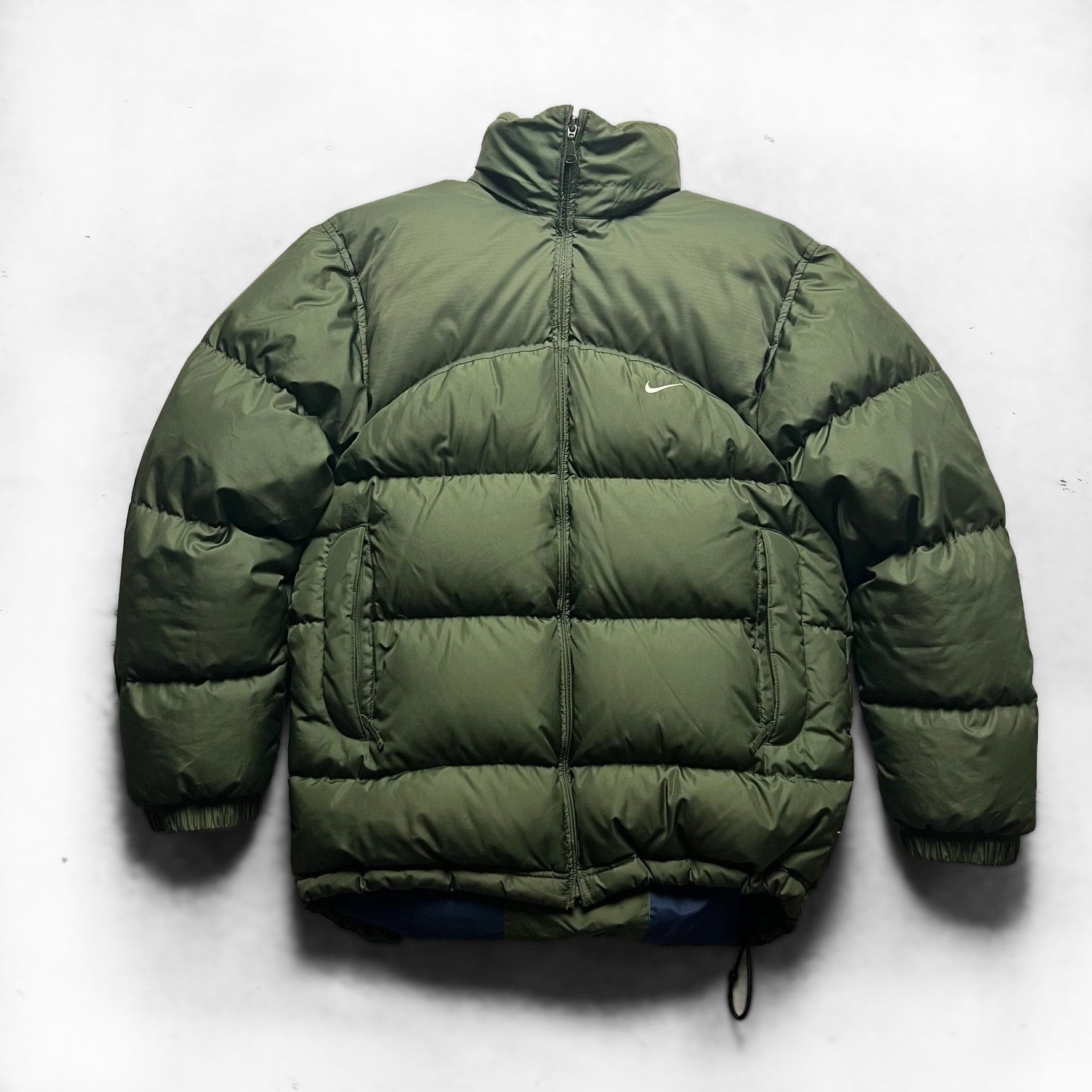 Nike Nike Vintage Bottle Green Swoosh Down Puffer Jacket 2000s | Grailed