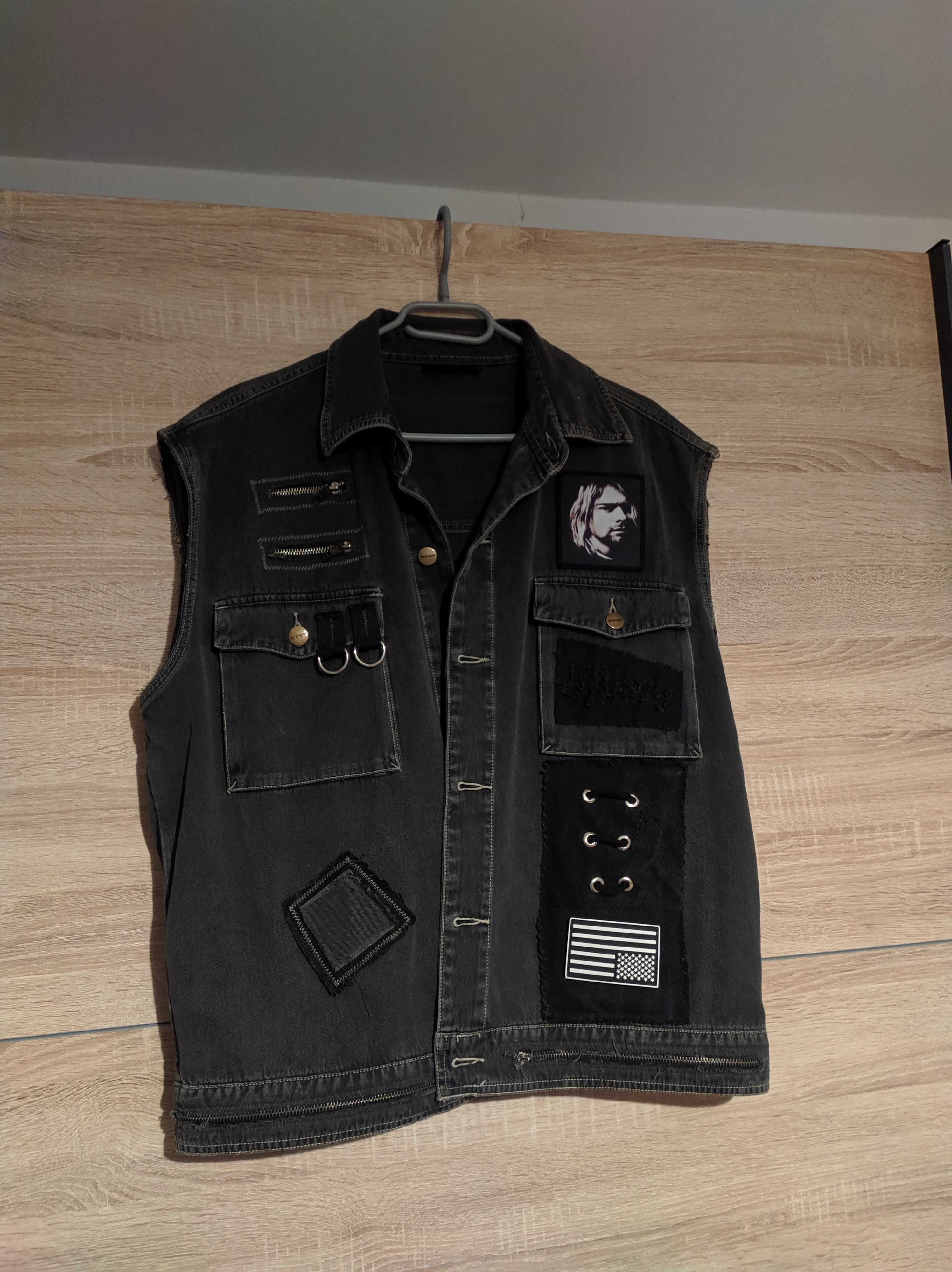 Custom Rare custom Vintage NIRVANA on denim jeans jacket | Grailed