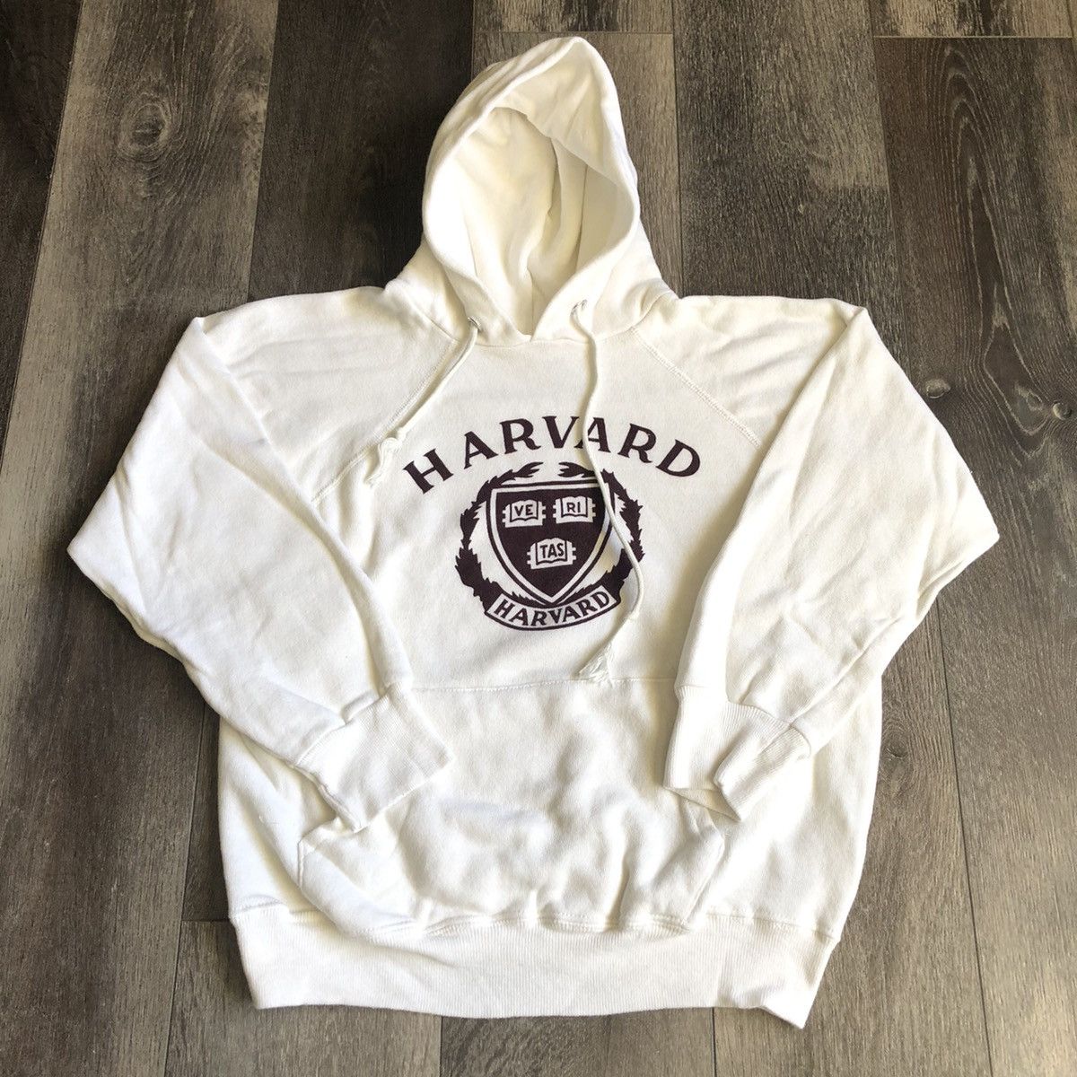Vintage Vintage 1980s Harvard University Varsity Veritas Logo Hoodie ...