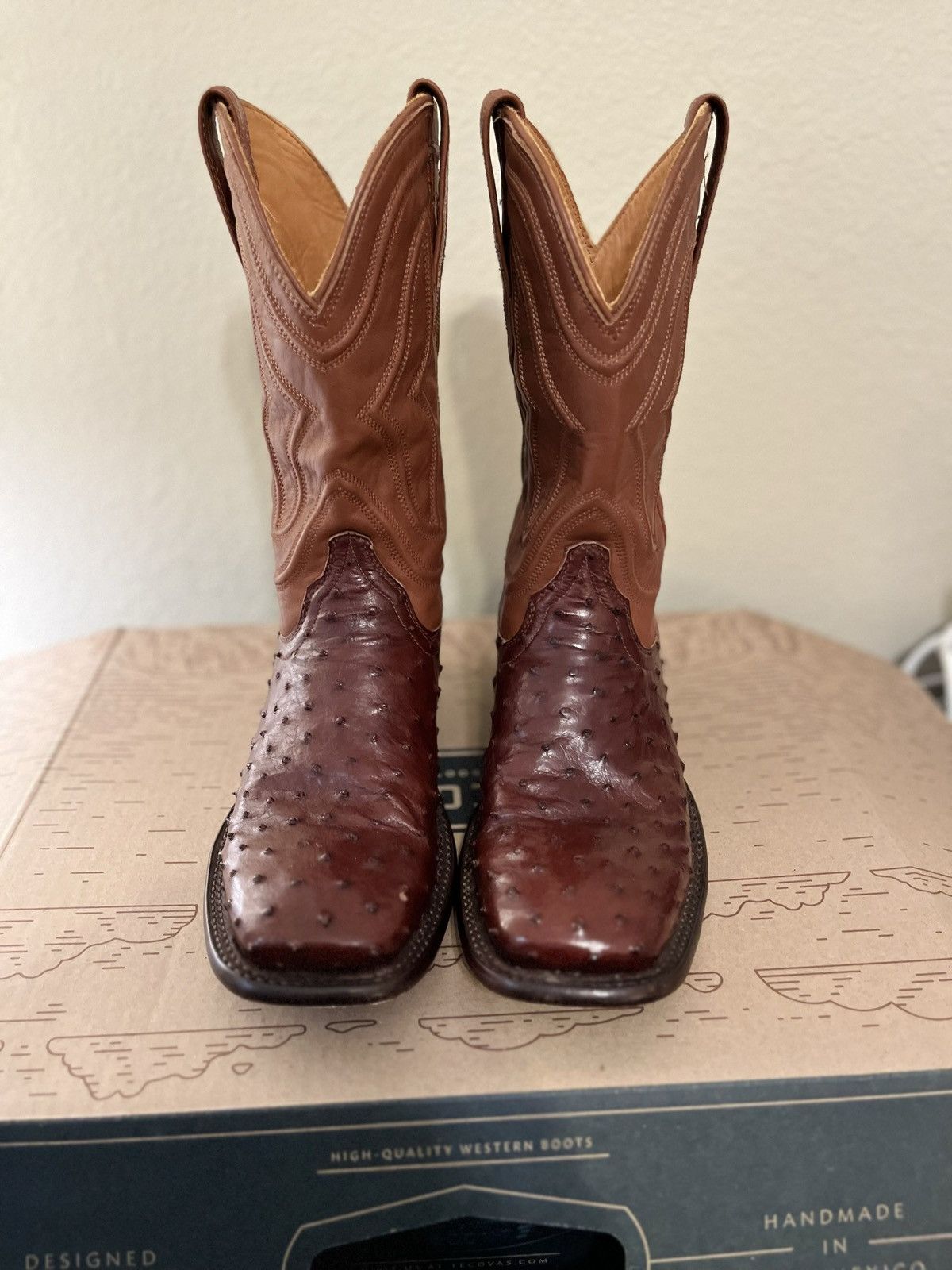 Tecovas Tecovas "the emmit" ostrich boots sz 9.5 | Grailed