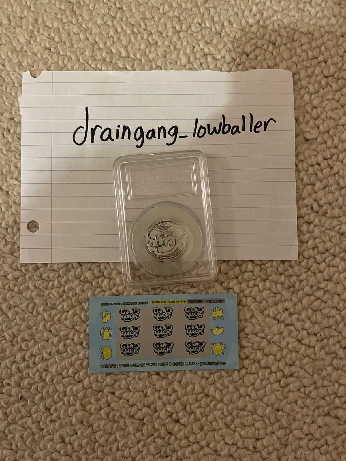 Sad Boys BLADEE GOOD LUCK COIN AND SCRATCHER | Grailed