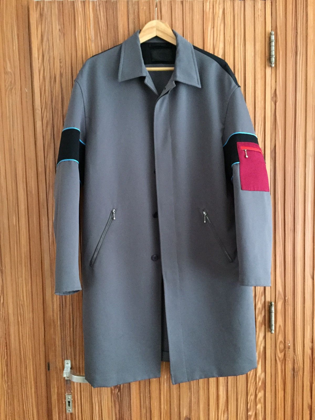 Prada SS16 MECHANICS POLY COAT GREY S | Grailed