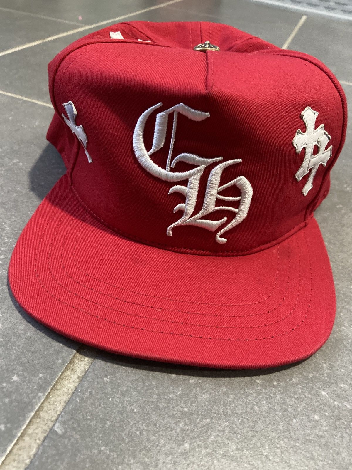 Chrome Hearts Red leather cross | Grailed