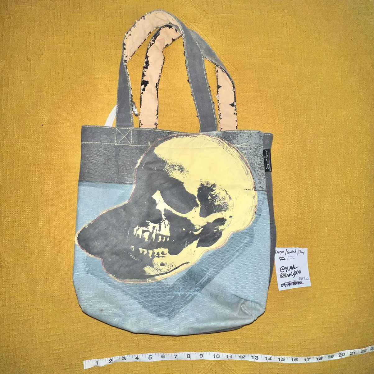 Andy Warhol Andy Warhol tote bag Skull w/ pockets | Grailed