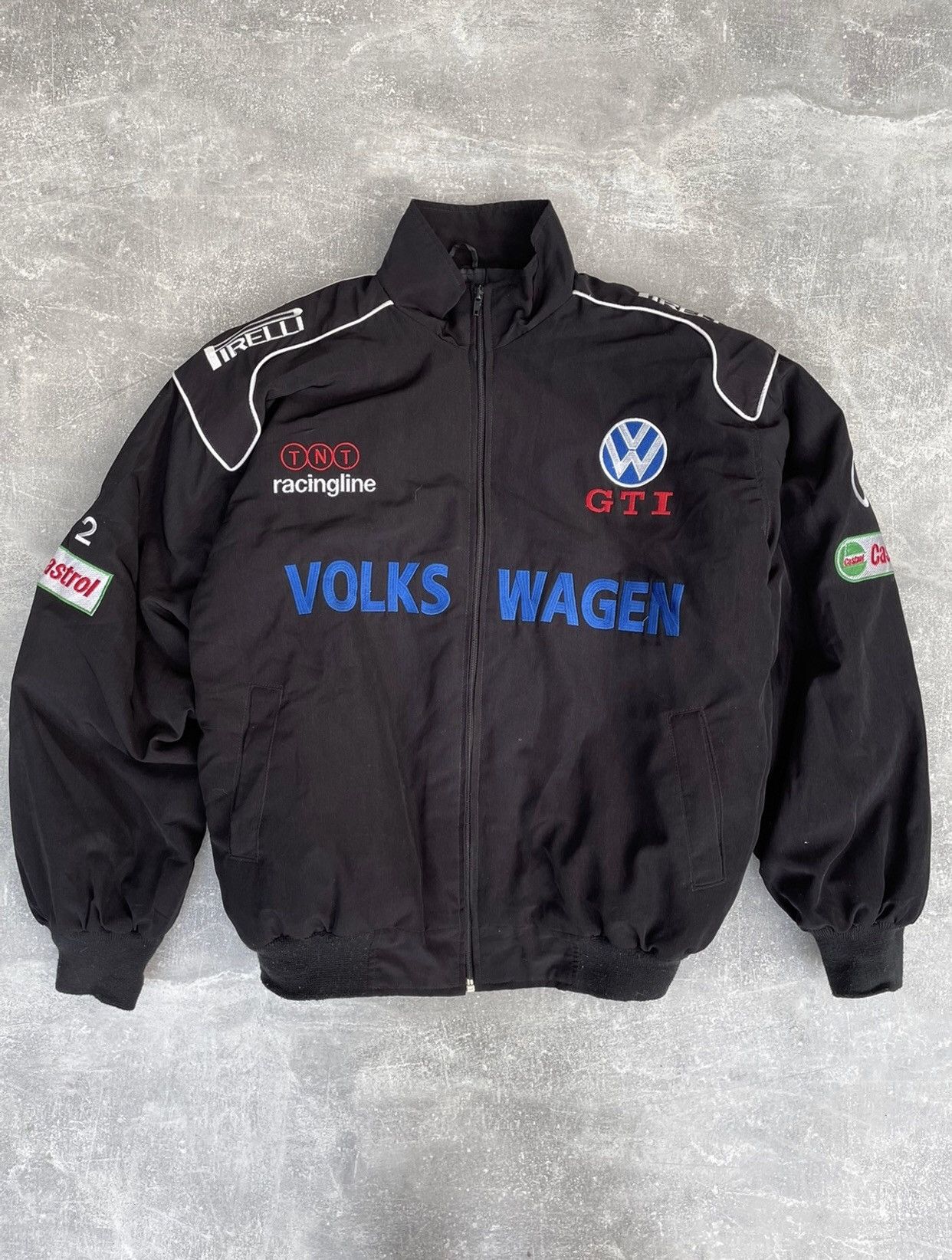 NASCAR VOLKSWAGEN RACING NASCAR MOTO JACKET BOMBER GTI CASTROL 02 | Grailed