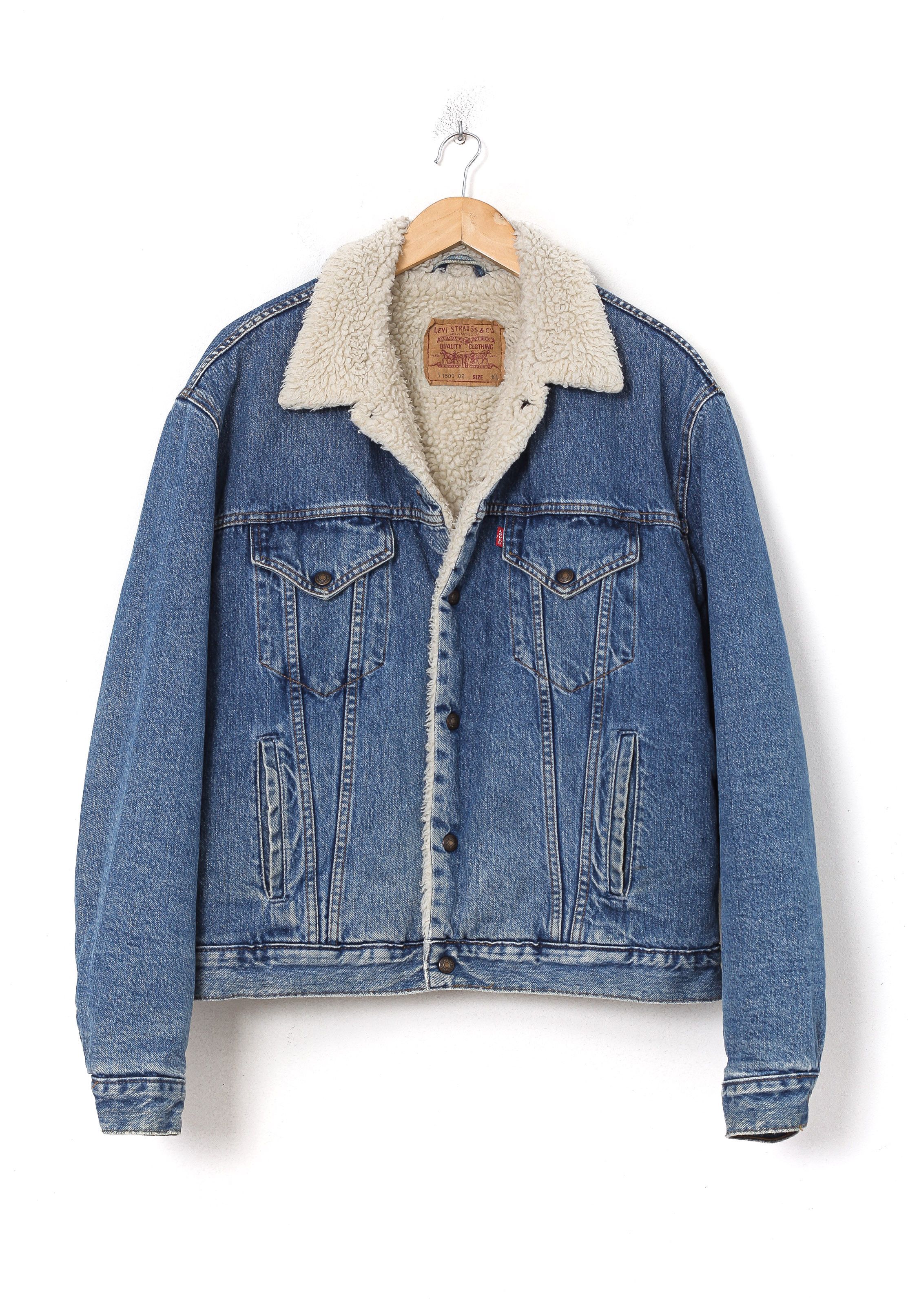 Levi's × Vintage Vintage LEVIS Sherpa Denim Jacket 90s A2834 | Grailed