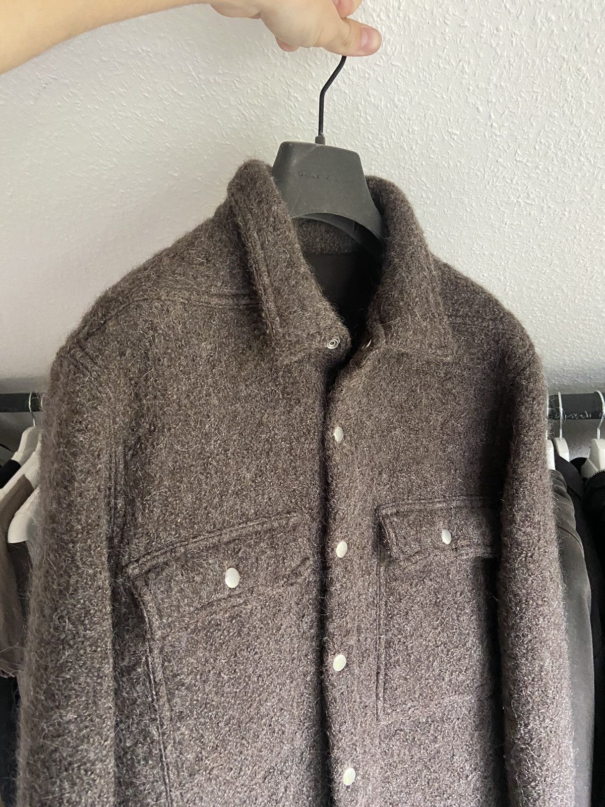 Rick Owens * SAMPLE 1 OF 1 * FW20 PERFORMA ALPACA MOHAIR OUTERSHIRT ...