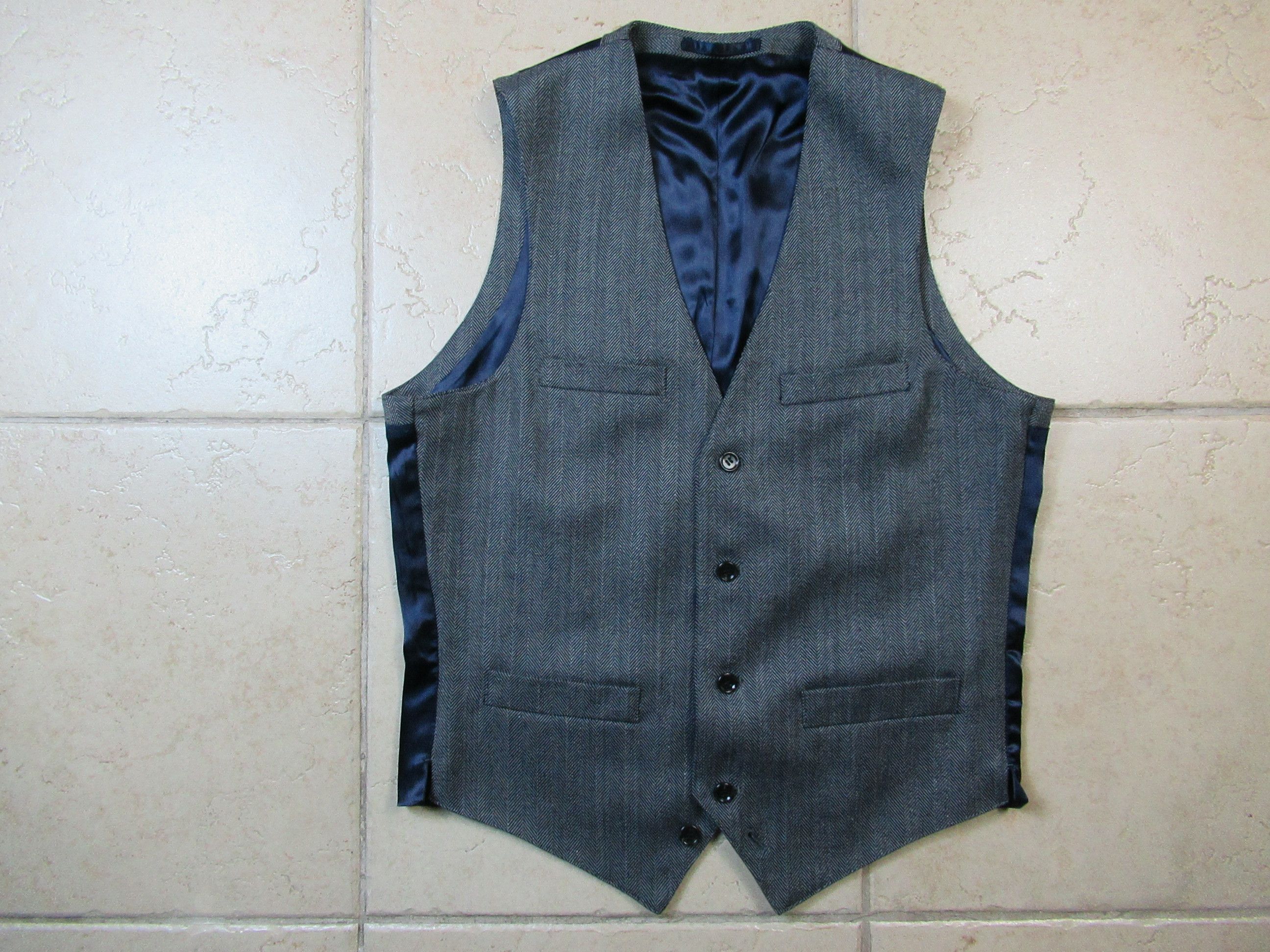 These Glory Days These Glory Days grey/dark blue vest | Grailed