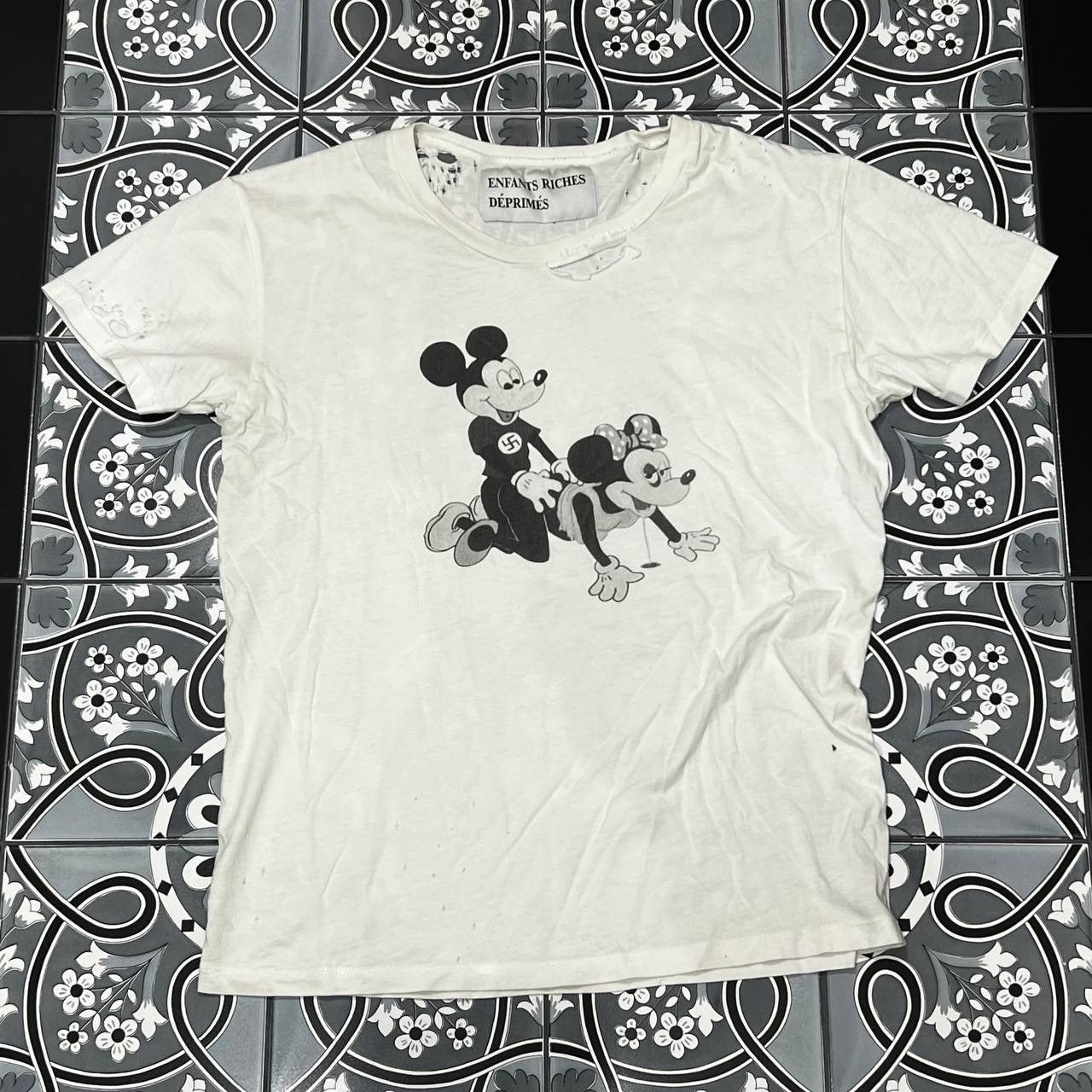 Enfants Riches Deprimes White Mickey And Minnie Mouse Sex Printed Cotton T Shirt Grailed