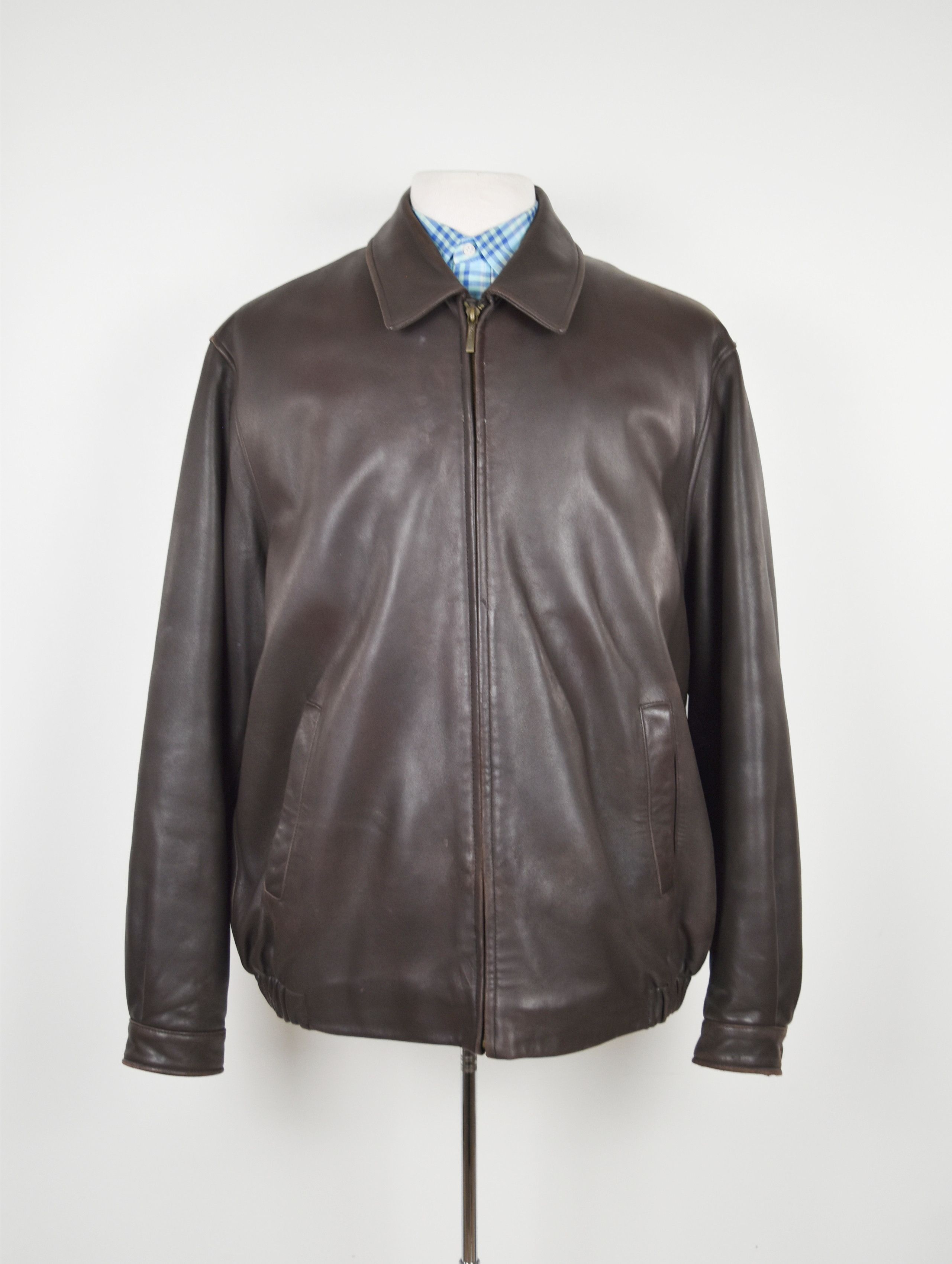 Brooks Brothers Brooks Brothers Brown Leather Jacket Size XL | Grailed