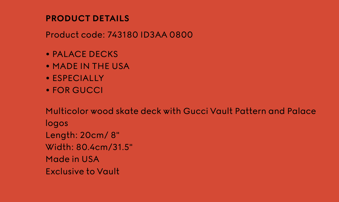 Gucci Palace Vault Skate Deck (Set of 3) | Grailed