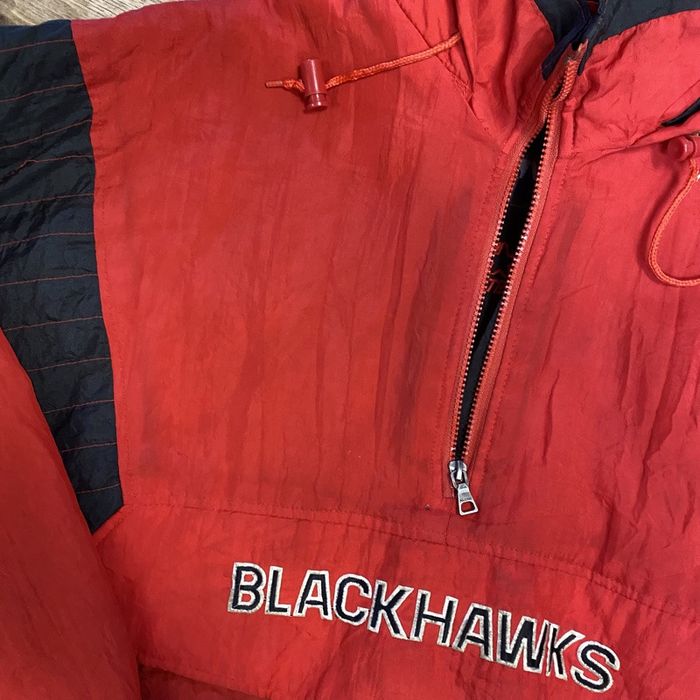 Starter CHICAGO BLACKHAWKS VINTAGE 80s STARTER PARKA JACKET LARGE | Grailed