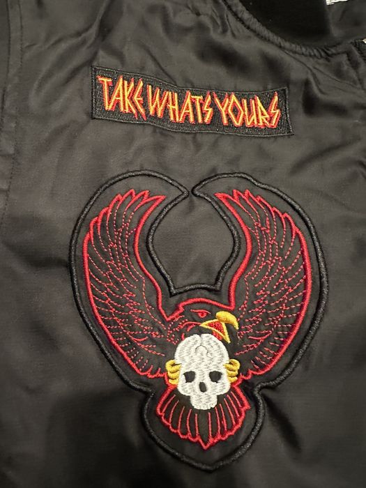 Reason Reason Clothing Roses Souvenir Varsity Bomber Jacket | Grailed