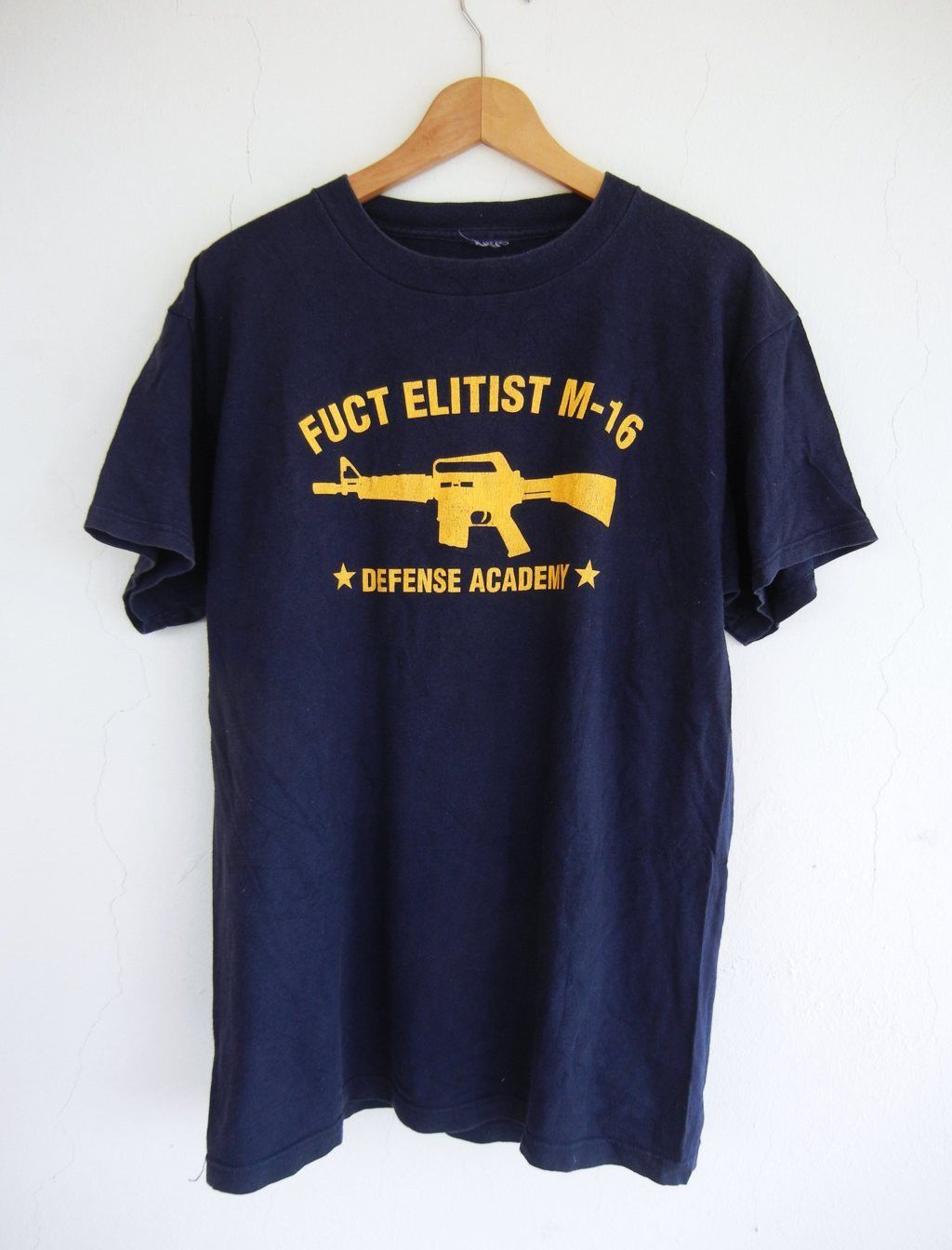 FUCT FUCT ELITIST M-16 DEFENCE ACADEMY SZ MEDIUM BLUE | Grailed