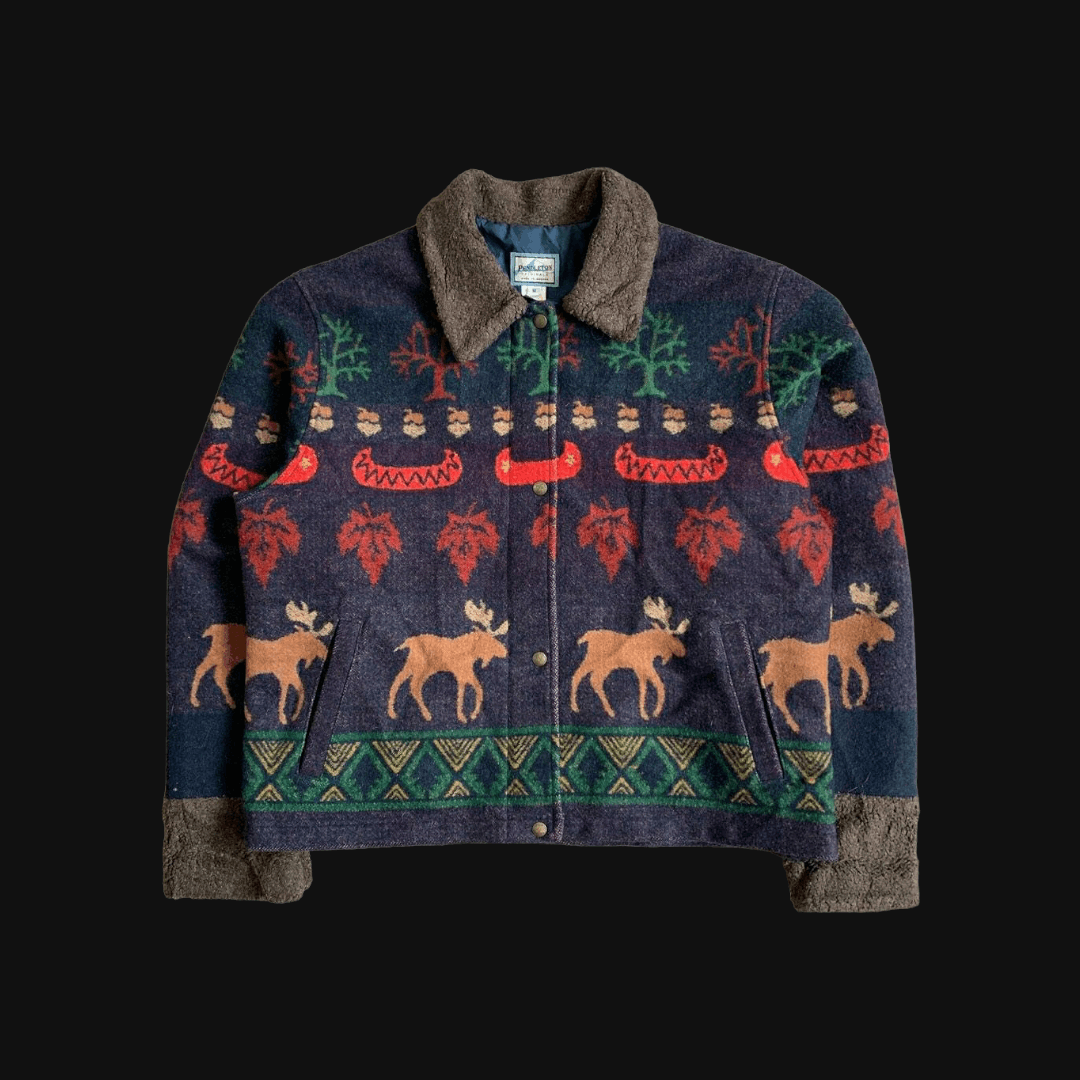 Pendleton Vintage Pendleton Original Blanket Moose Canoe Coat Jacket ...