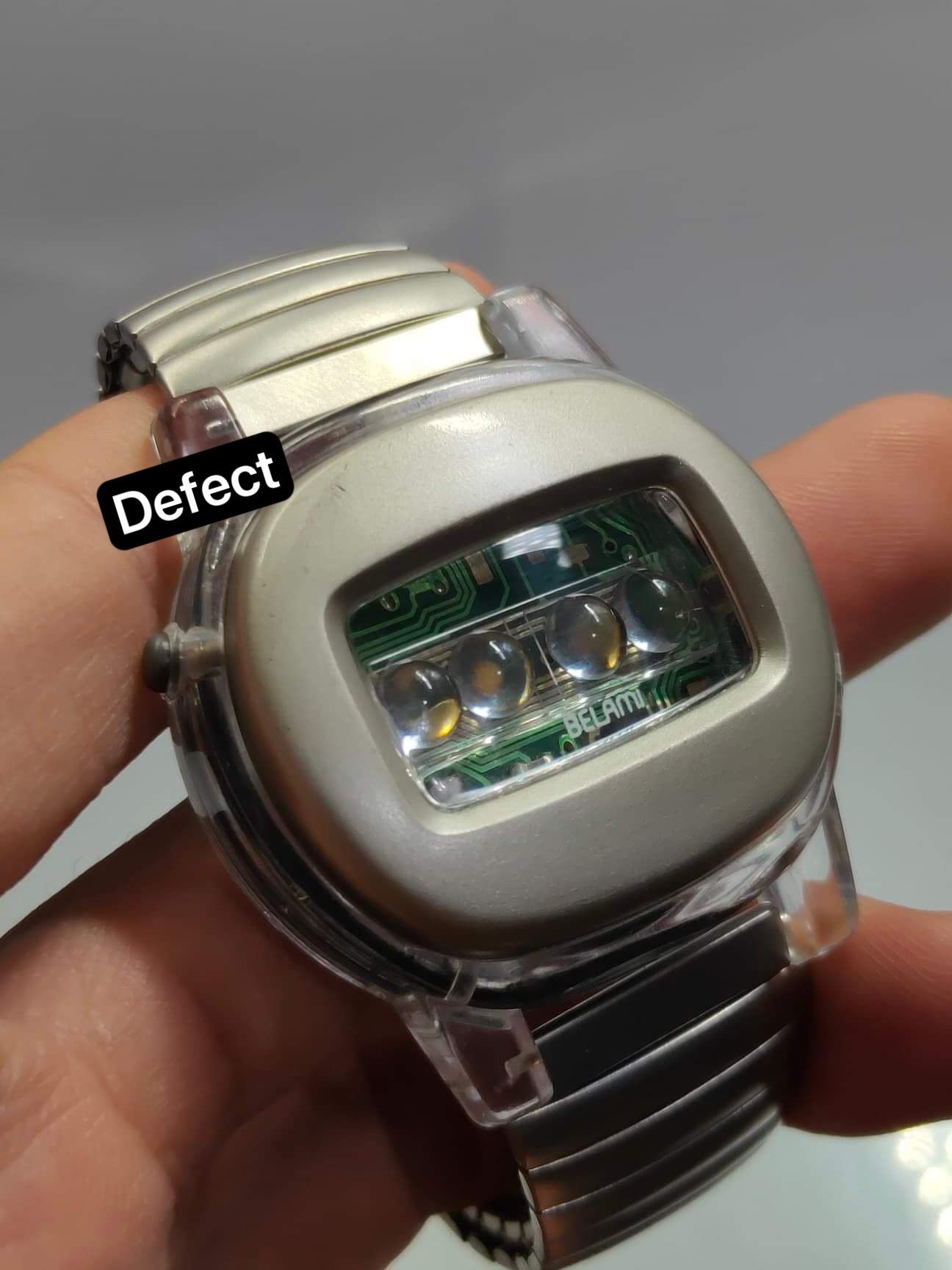 Japanese Brand × Vintage Vintage BELAMI RED LED Skeleton Japan Digital ...