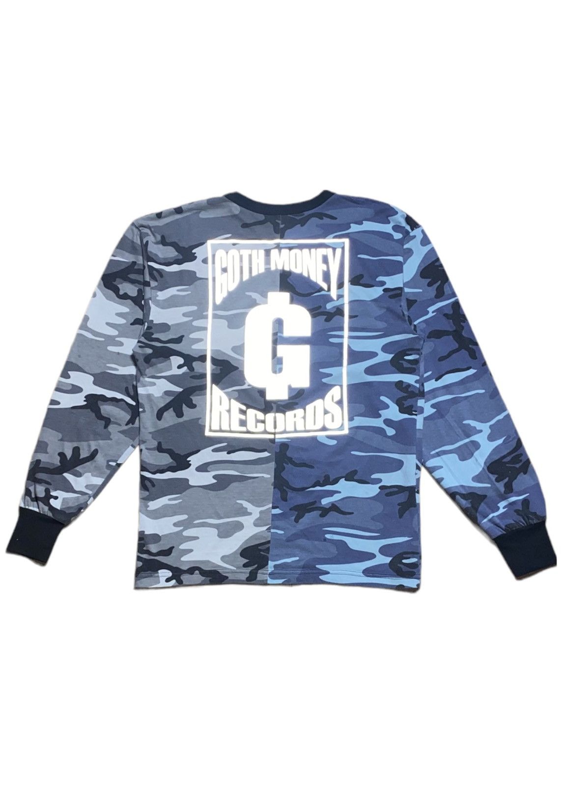 Goth Money × Streetwear Goth Money Reflective Logo double stitch camo ...