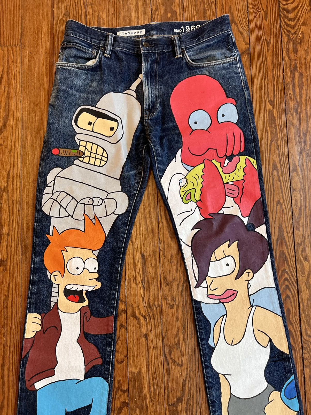 Cartoon Network × Vintage Cartoon Network Futurama Jeans Custom 1/1 ...