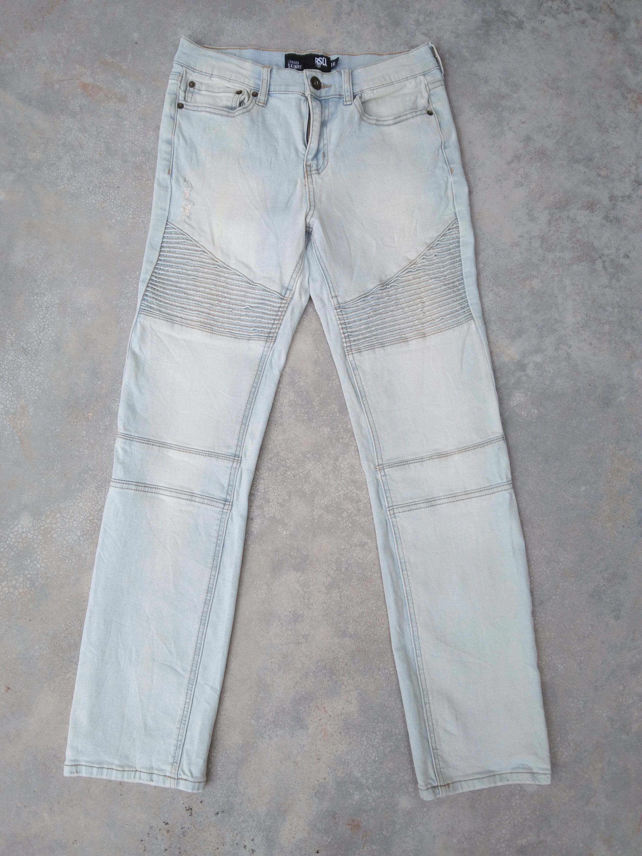 Japanese Brand RSQ Skinny Bikers Balmain Jeans Inspired 27x29 | Grailed