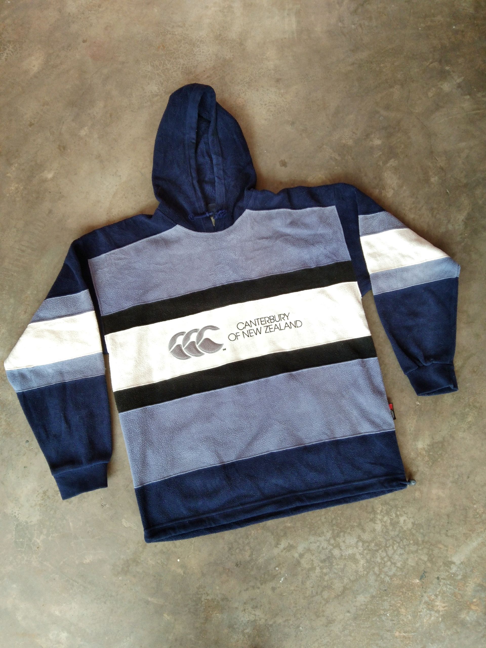 Canterbury Of New Zealand × Streetwear × Vintage 90s Canterbury Fleece Hoodie Multicolor ...