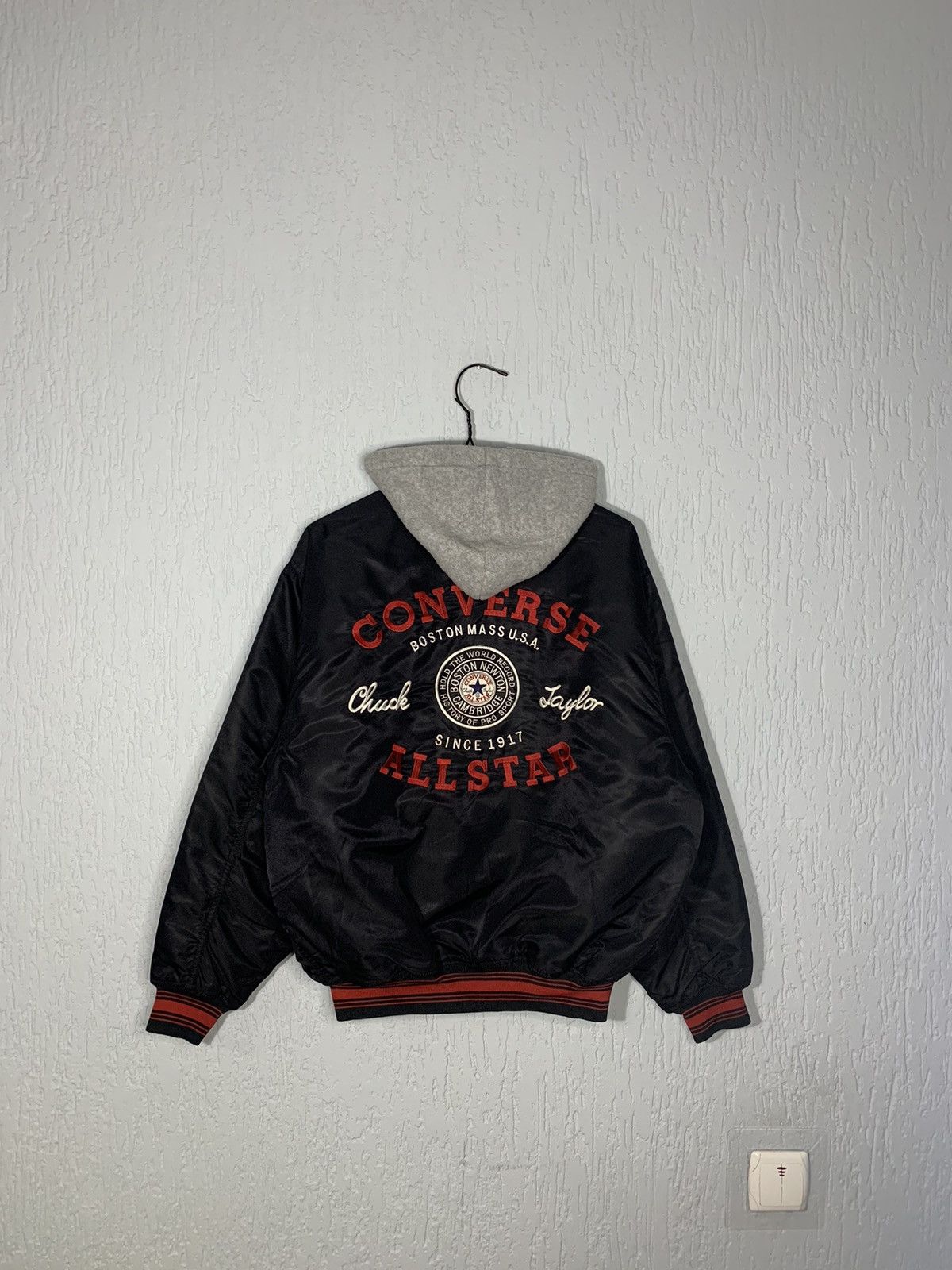 Converse × Vintage Vintage Converse All Star Boston Mass USA bomber ...
