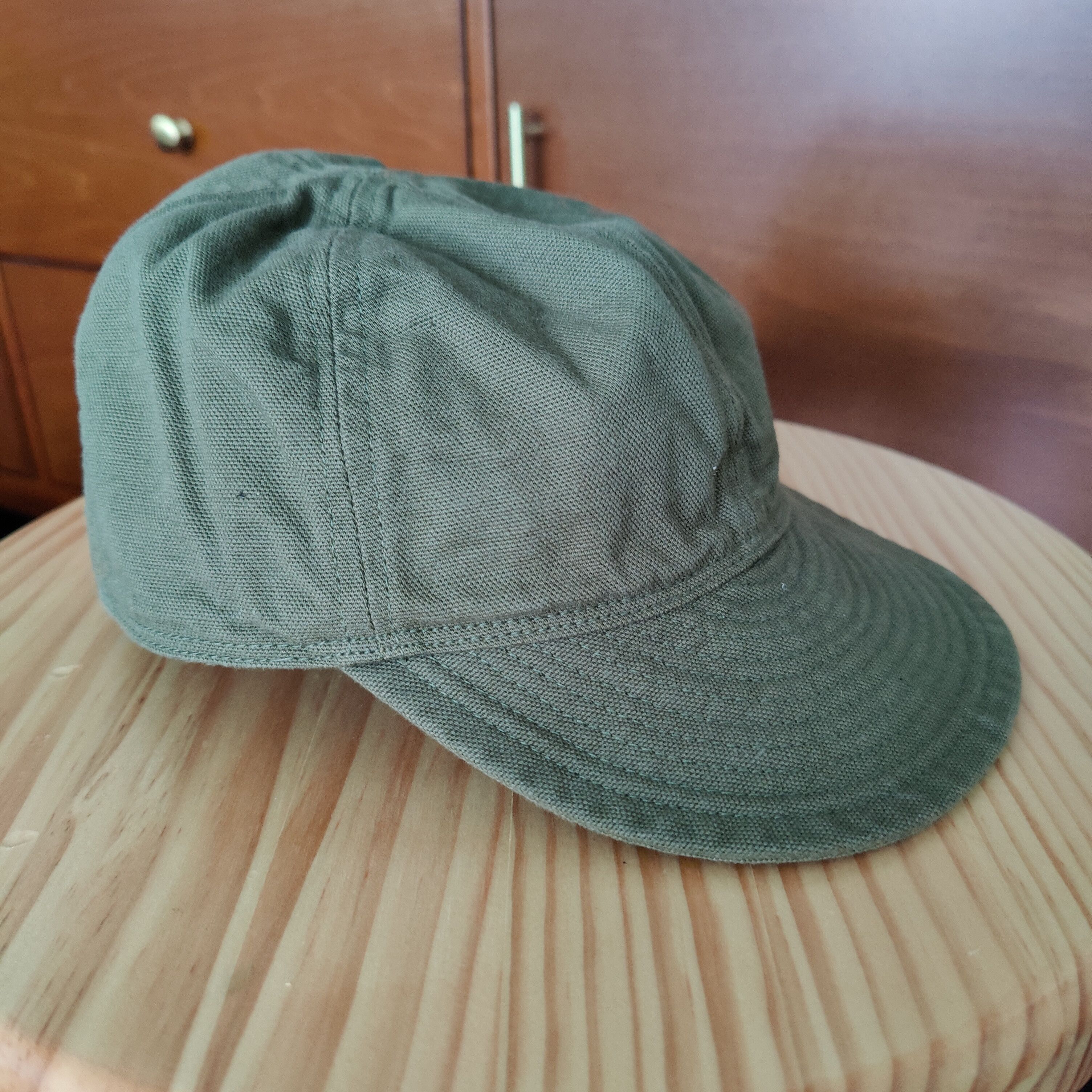 Japanese Brand 30's Cat Olive Duck Army Cap | Grailed