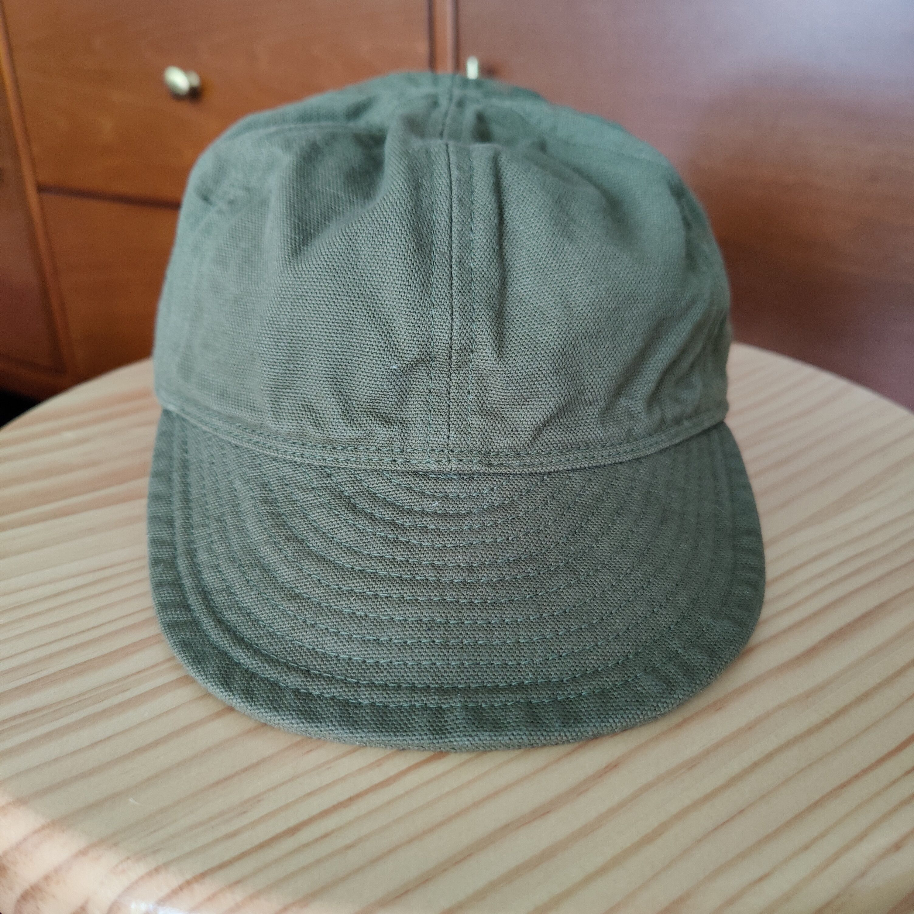 Japanese Brand 30's Cat Olive Duck Army Cap | Grailed