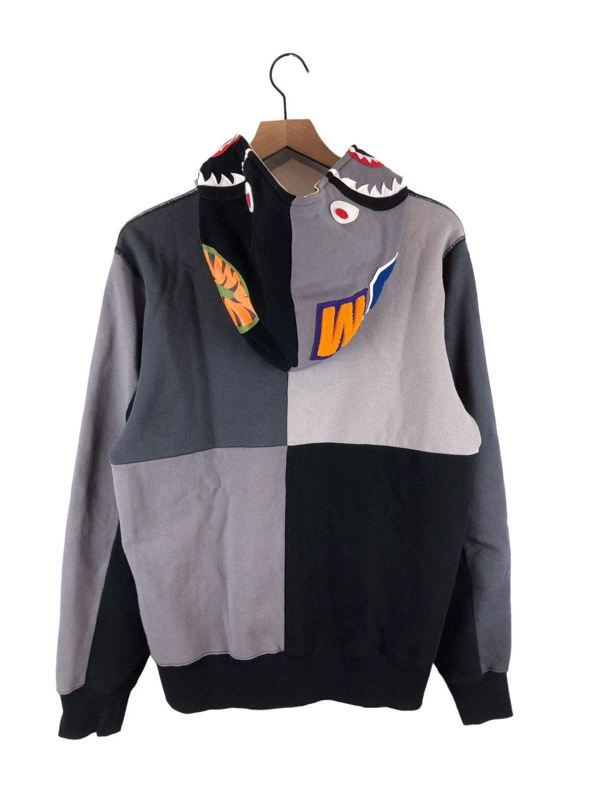 Bape Bape Multi Panel Shark Full Zip Hoodie | Grailed