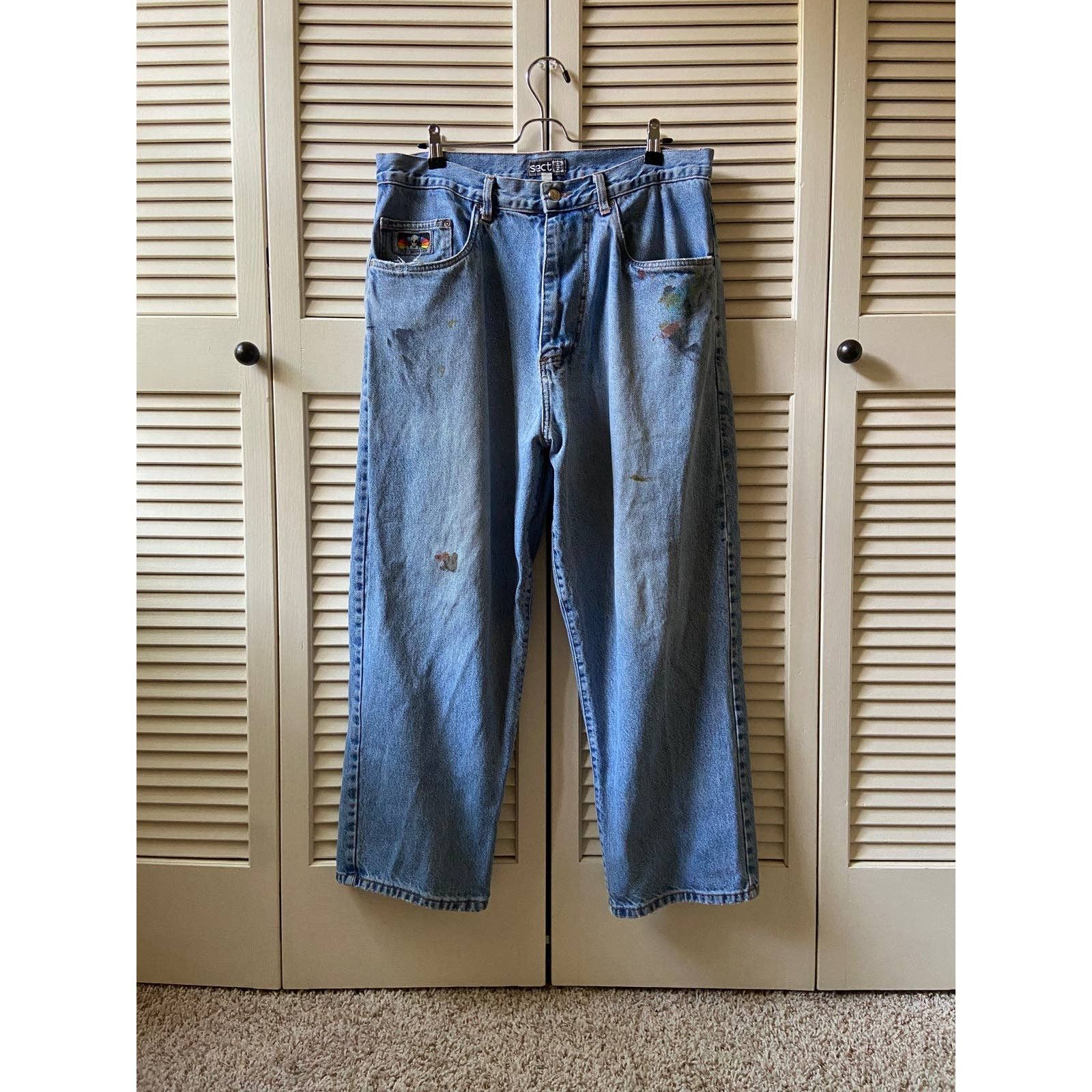 Vintage Vintage 90’s Alien Workshop Blue Denim Jeans Skate Pants | Grailed