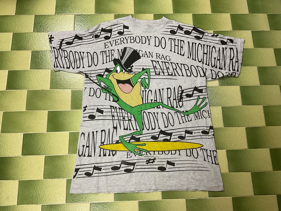 Vintage Vintage 1995 Michigan J. Frog All Over Print T-Shirt | Grailed