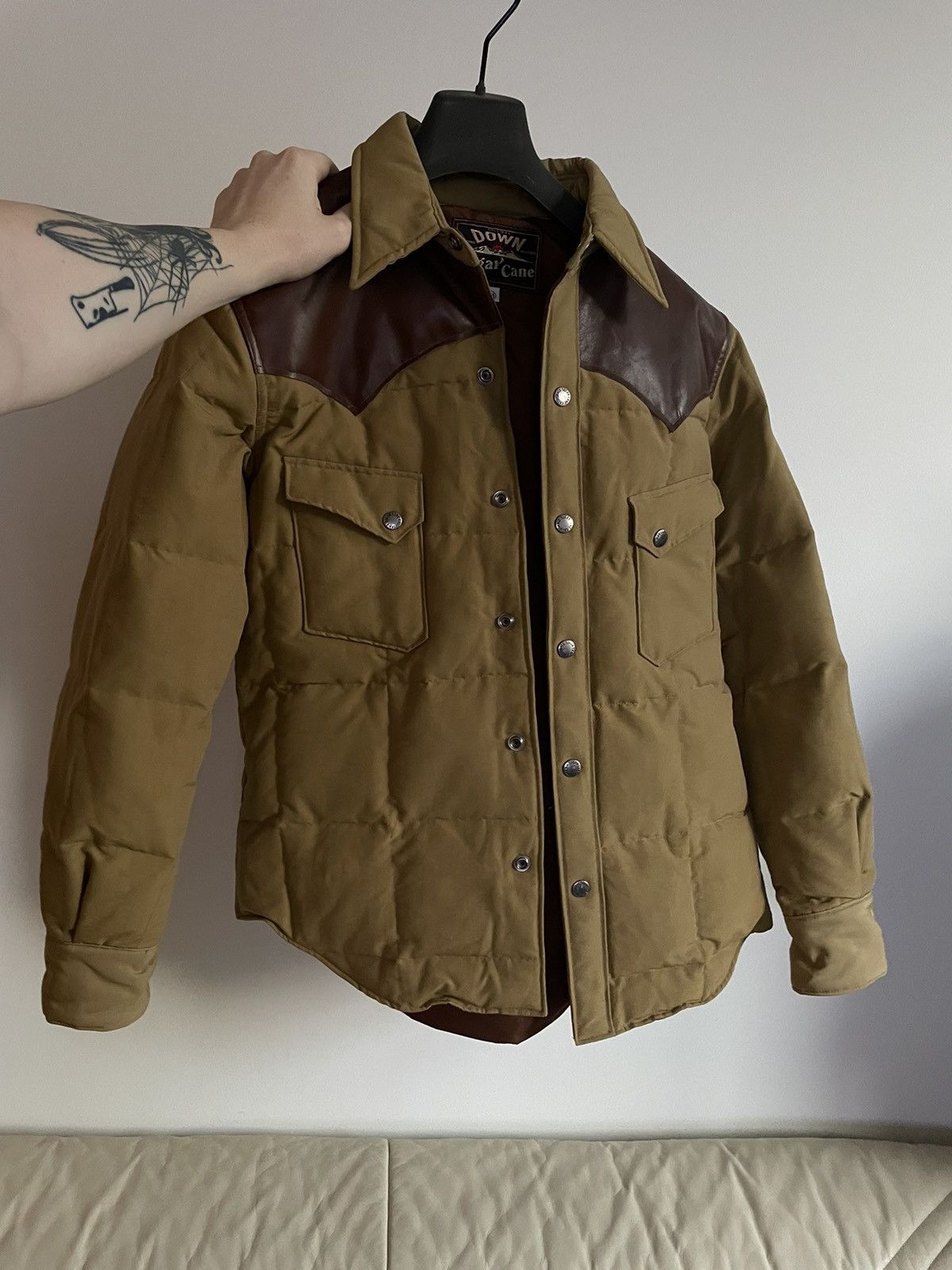 Sugar Cane Leather Yolk Down Western Jacket | Grailed