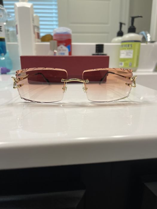 Cartier Cartier “Big C” Frames With Diamond Cuts | Grailed