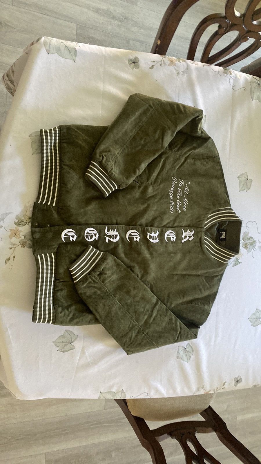 Revenge Revenge Green Corduroy Crosshair Bomber Jacket | Grailed