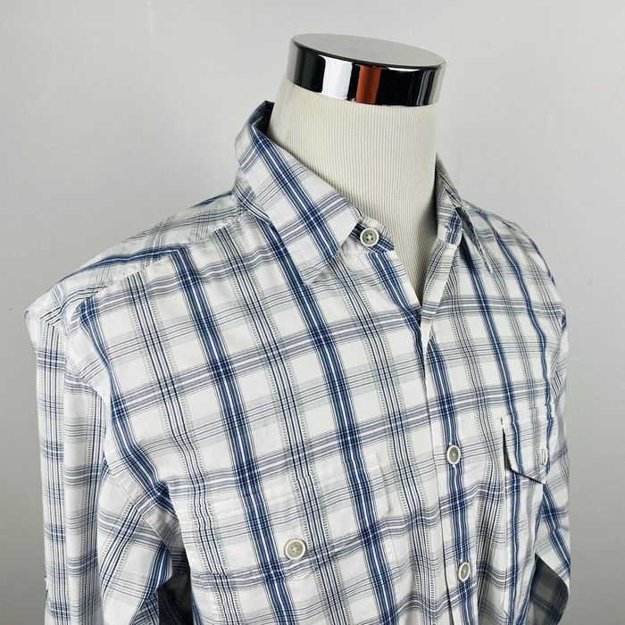 Exofficio Exofficio Large Outdoor Shirt Insect Shield Blue Gray Plaid ...