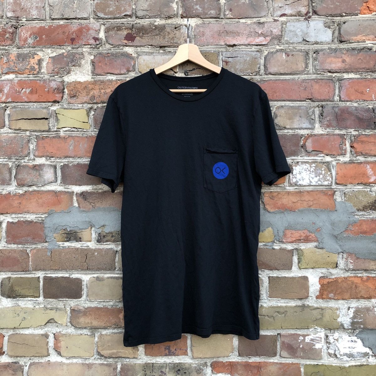 Outerknown Outerknow Pocket T-Shirt Logo M Black Made in Usa Rare | Grailed