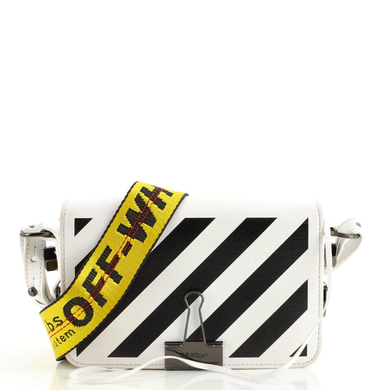 Off White Binder Clip Bag