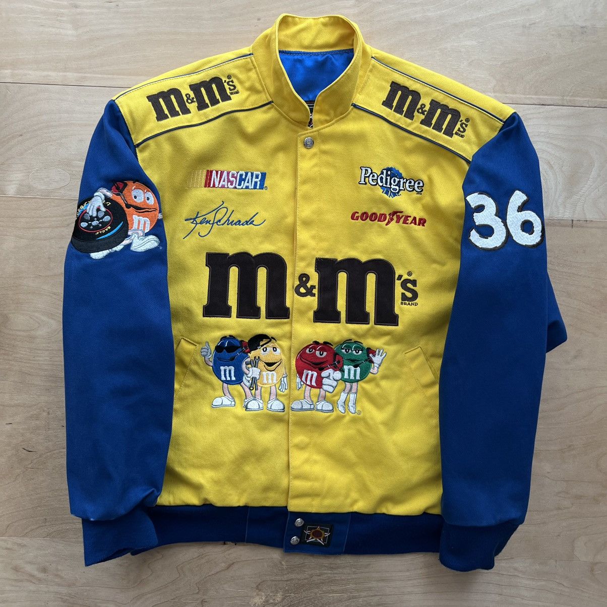 JH Design × NASCAR × Vintage Vintage NASCAR M&M’s Racing Jacket M Ken ...